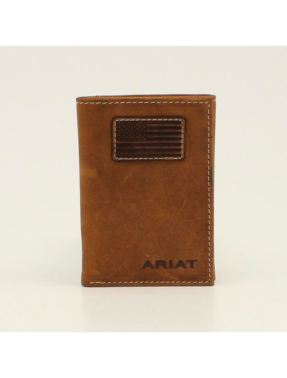 Ariat Men's Trifold Flag Patch Logo Wallet
