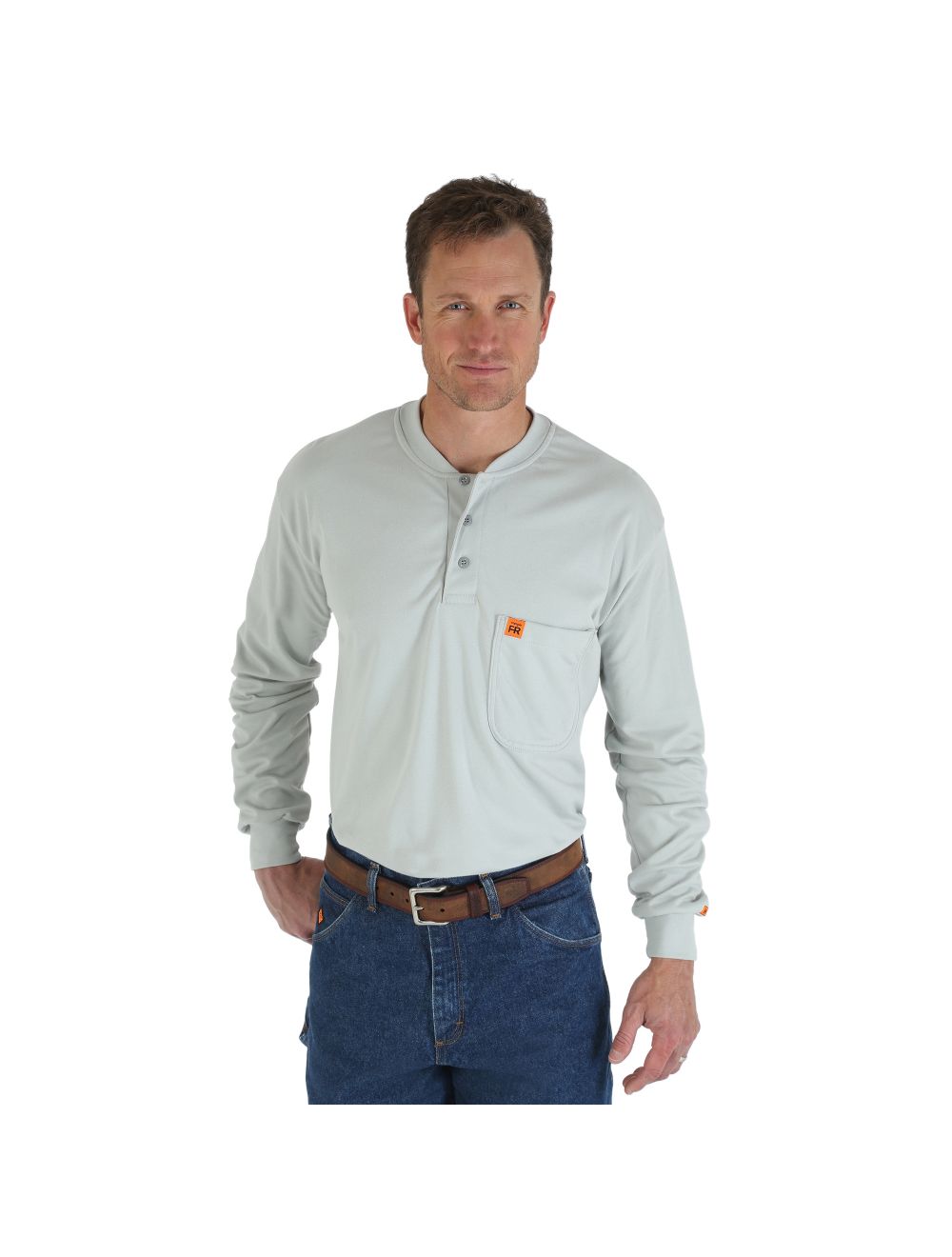 Wrangler Men's Riggs Workwear FR Long Sleeve Henley