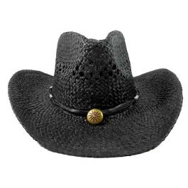 August Caps Western Cowboy Straw Hat