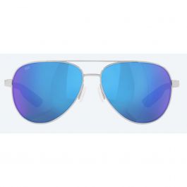 Costa Freedom Series Peli Shiny Silver Blue Mirror Sunglasses